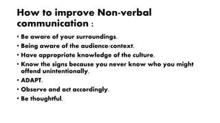 Presentation on Non Verbal Communication | PPTX
