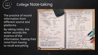 Group 3- College note-taking presentation | PPT