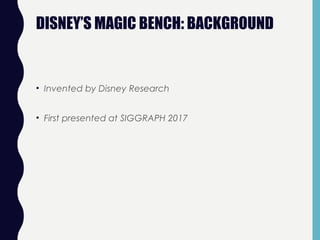 Group3 disney's magic bench | PPT