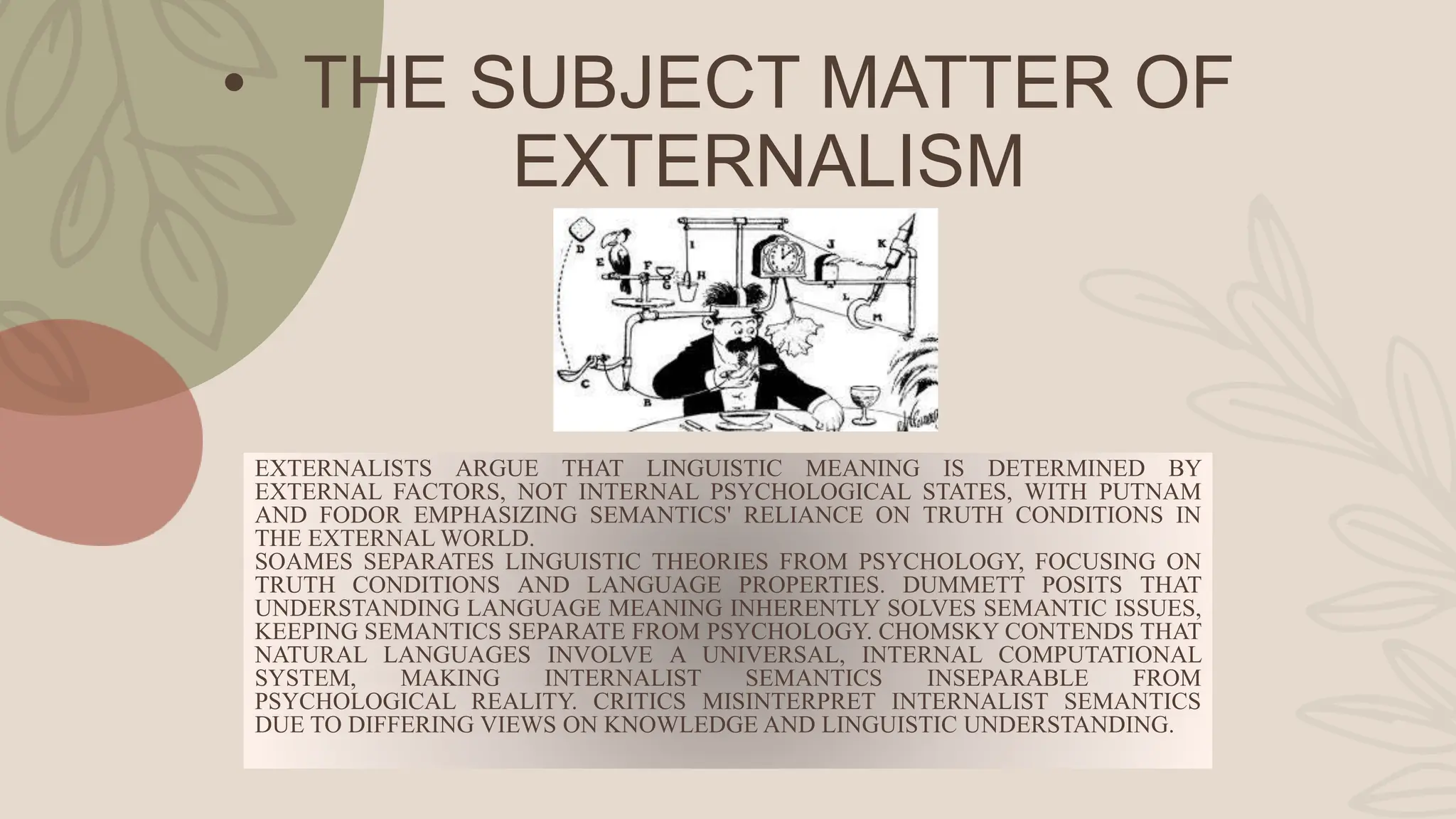 Short description about externalism with examples | PPTX