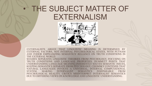 Short description about externalism with examples | PPT
