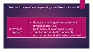 material designing and selection in tesl | PPTX