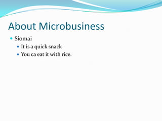 Group 3 microbusiness analysis - siomai | PPTX