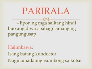 Group 3 parirala sugnay at pangungusap | PPTX