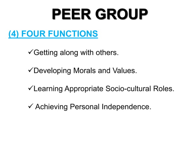 Peer Group (Group 3) | PPT