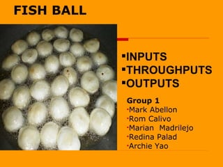 Fish Ball Micromarket Analysis | PPT