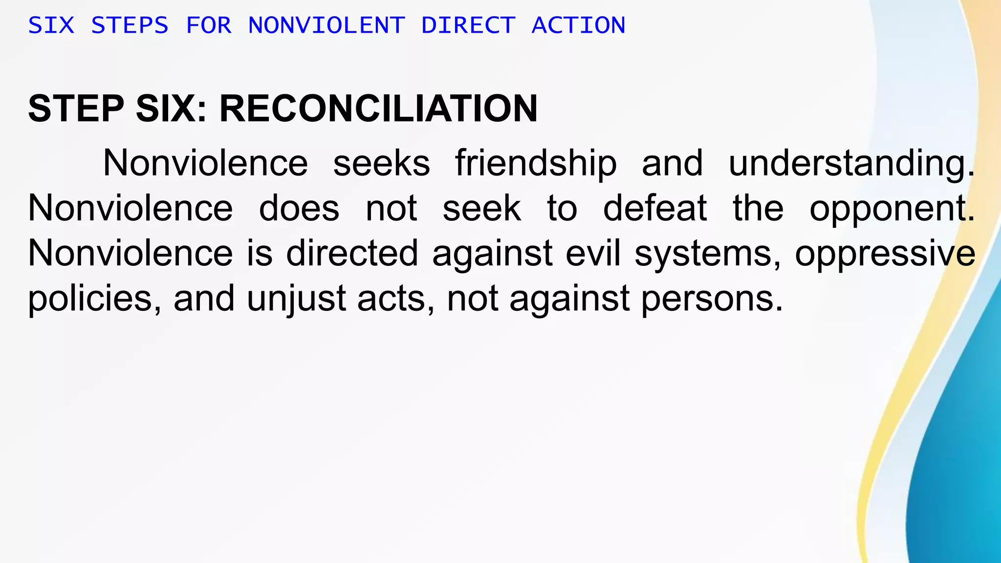 Promoting Nonviolence PPT | PDF