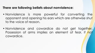 Promoting Nonviolence PPT | PDF