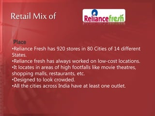 Reliance Fresh - Marketing Communication | PPTX
