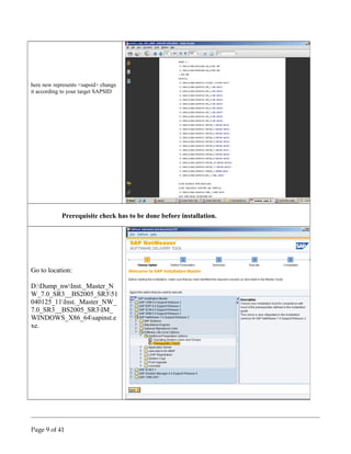 Group3 sap nw3 7.0 install | PDF