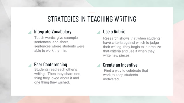 Strategies in Teaching Writing | PPTX
