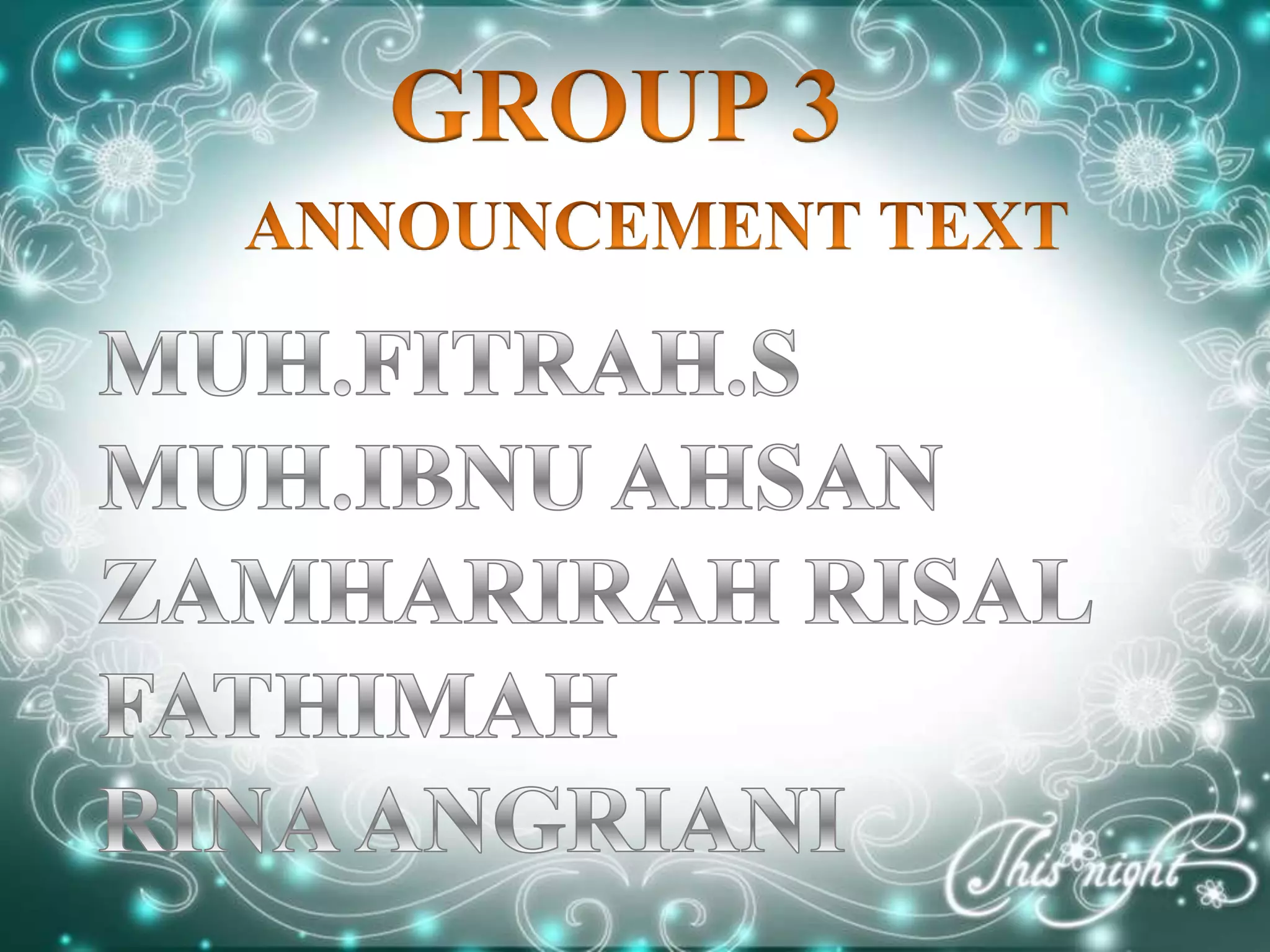 (announcement) | PPT