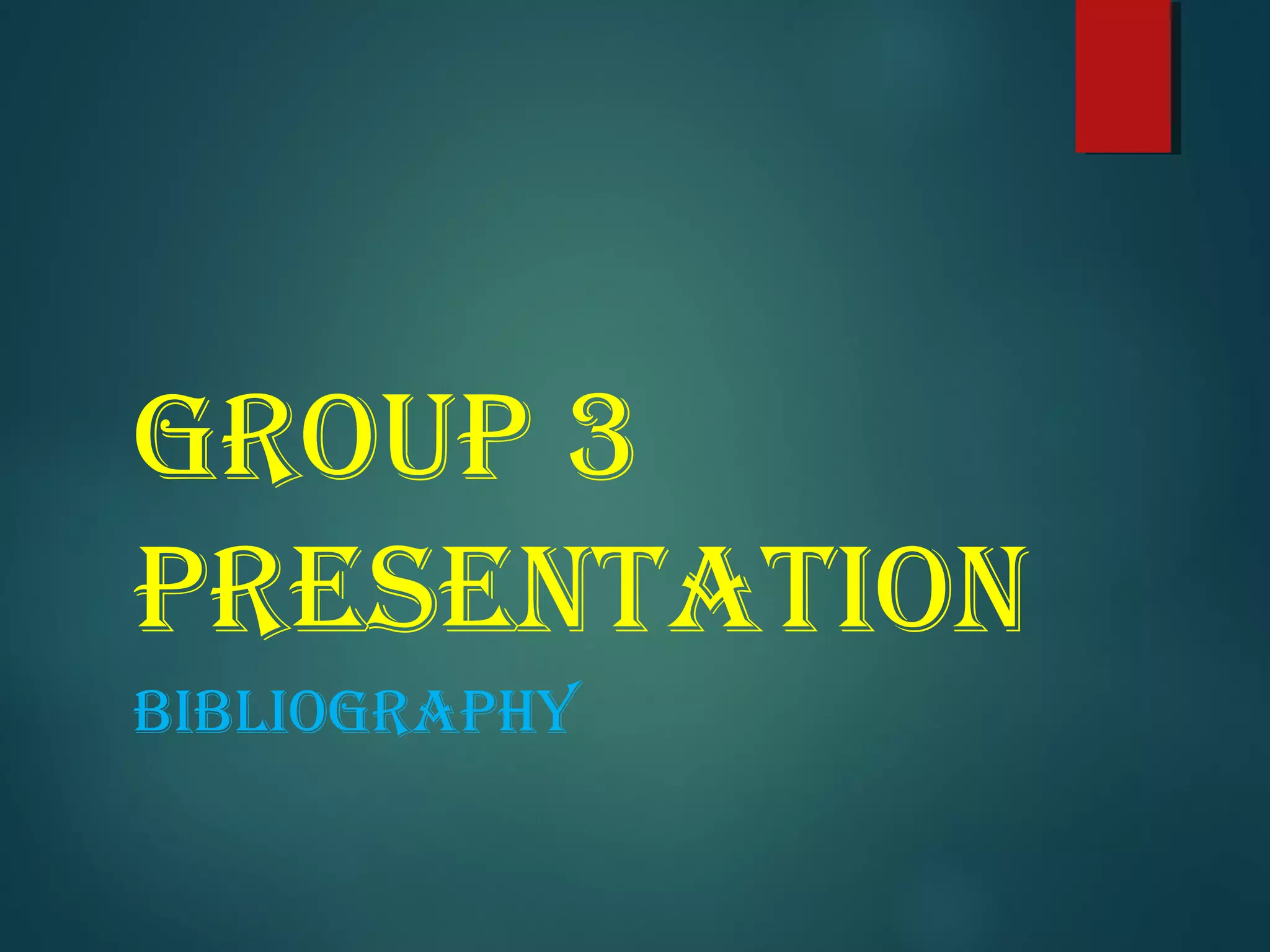 bibliography | PPT