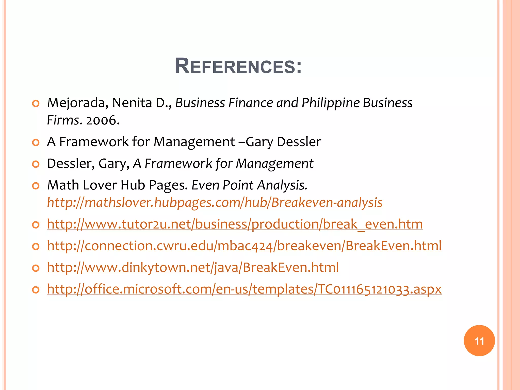 Group3 breakeven analysis | PPT