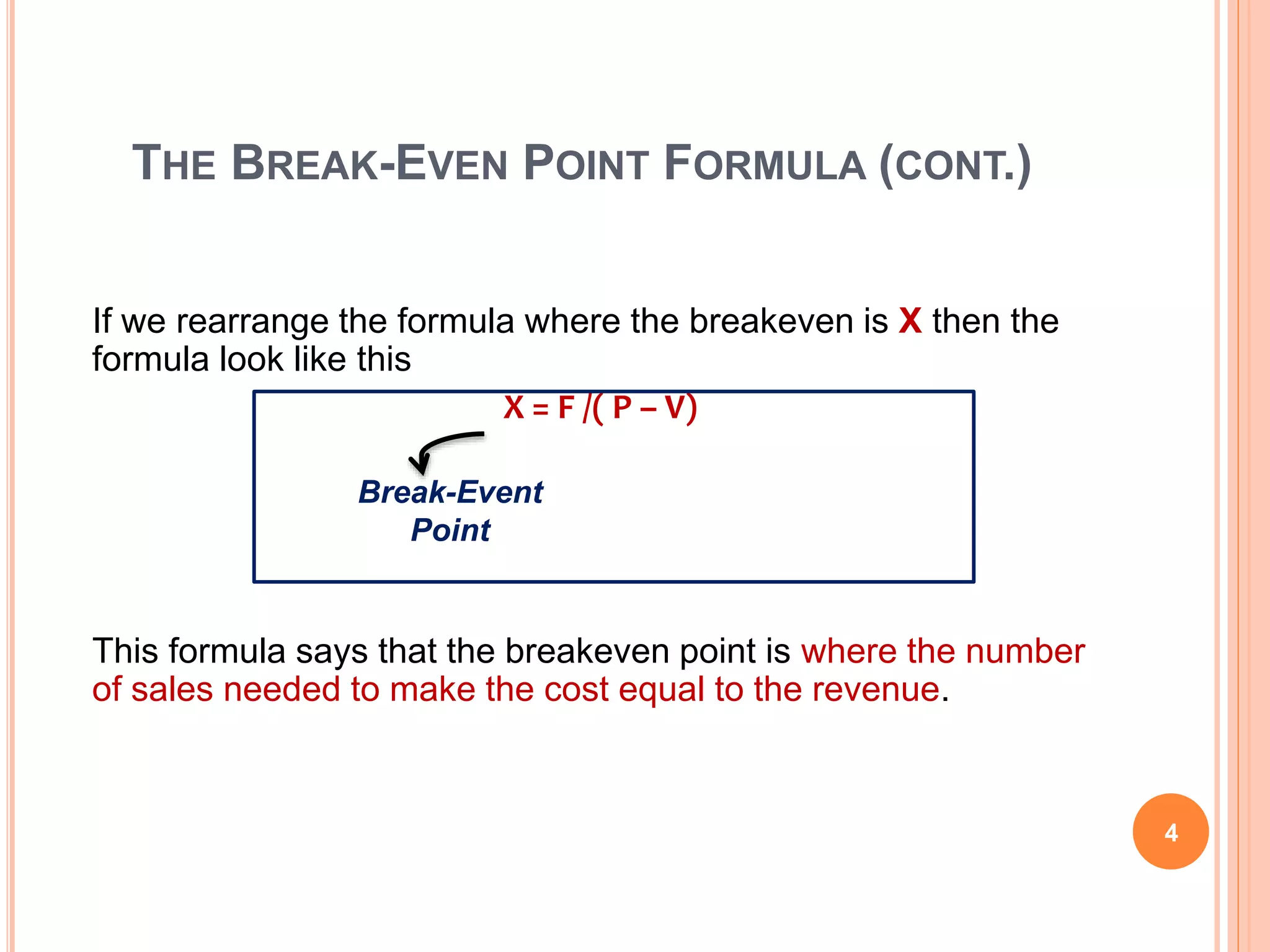 Group3 breakeven analysis | PPT