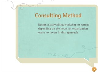 Storytelling as a Consulting Tool | PPT