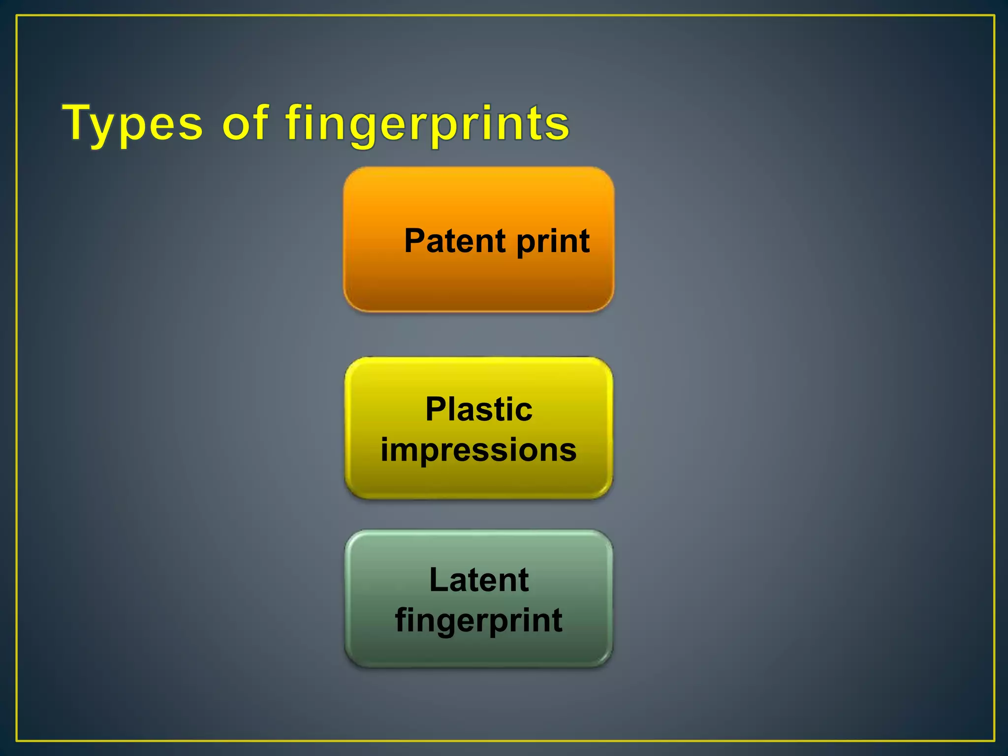 conventional methods of fingerprint development | PPTX
