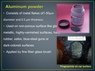 conventional methods of fingerprint development | PPTX