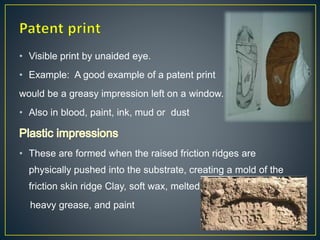 conventional methods of fingerprint development | PPTX