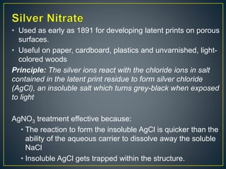 conventional methods of fingerprint development | PPTX