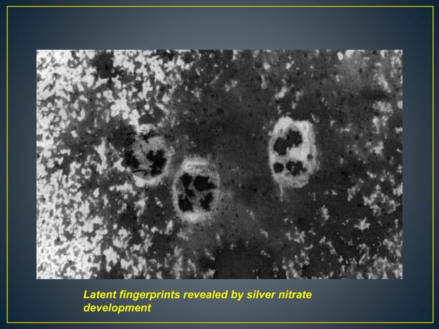 conventional methods of fingerprint development | PPTX