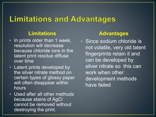 conventional methods of fingerprint development | PPTX