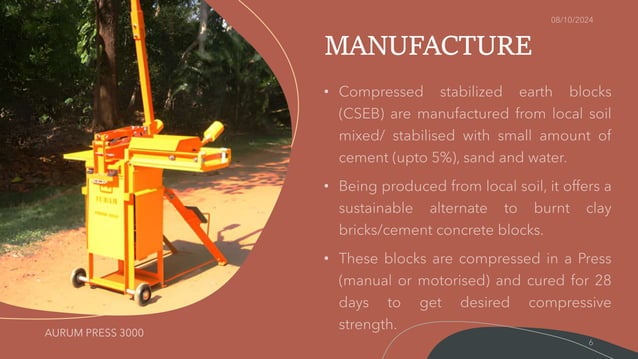 COMPRESSED STABILIZED EARTH BLOCKS (CSEB) | PDF