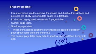 database backup and recovery | PPTX