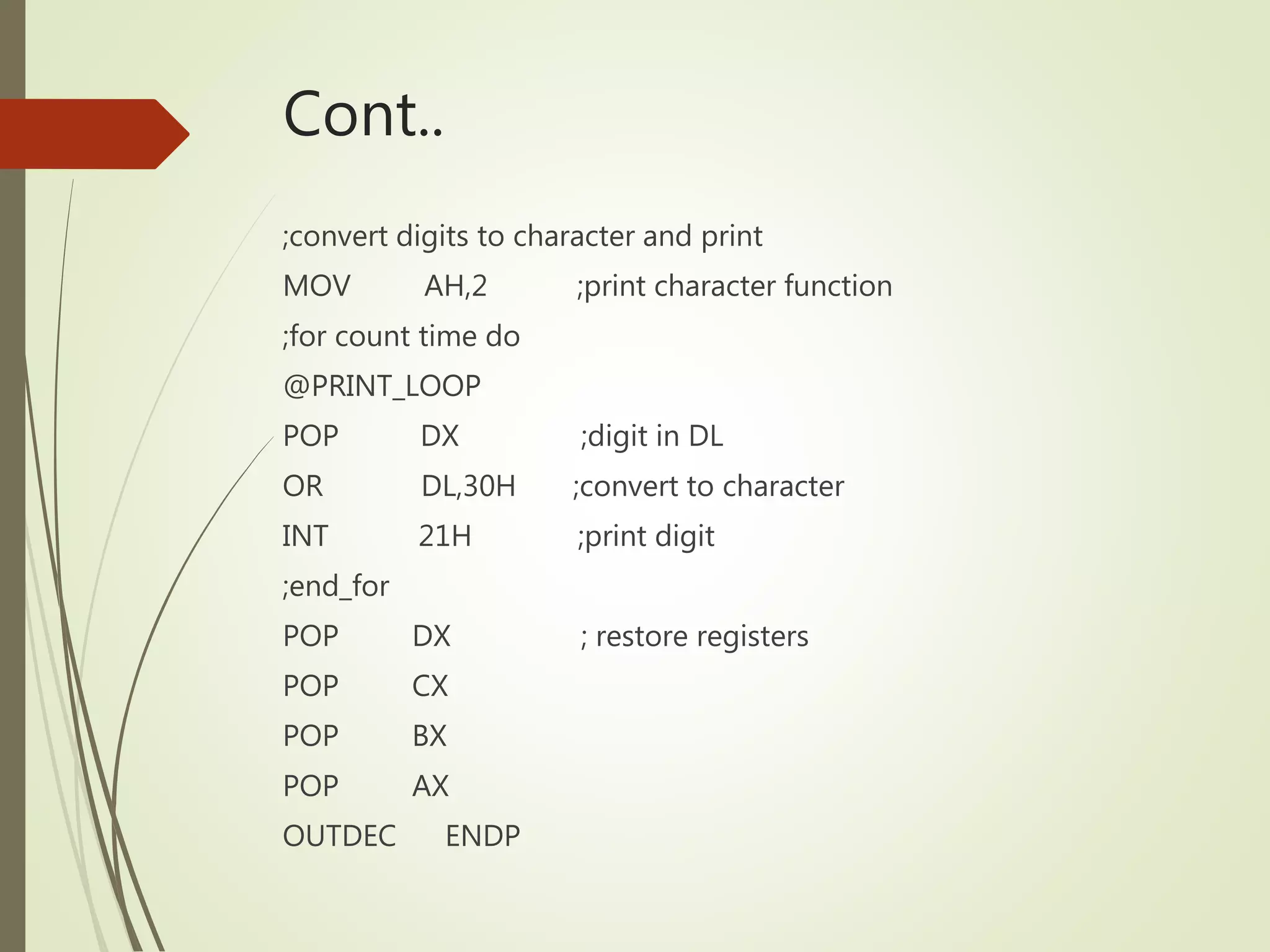 assembly language programming organization of IBM PC chapter 9 part-2 ... assembly language programming organization of IBM PC chapter 9 part-2 ...