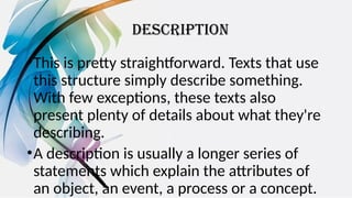 Description in is the exlanation about description and how it work in ...