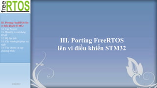 Free RTOS Porting CPU - ADKS | PPTX