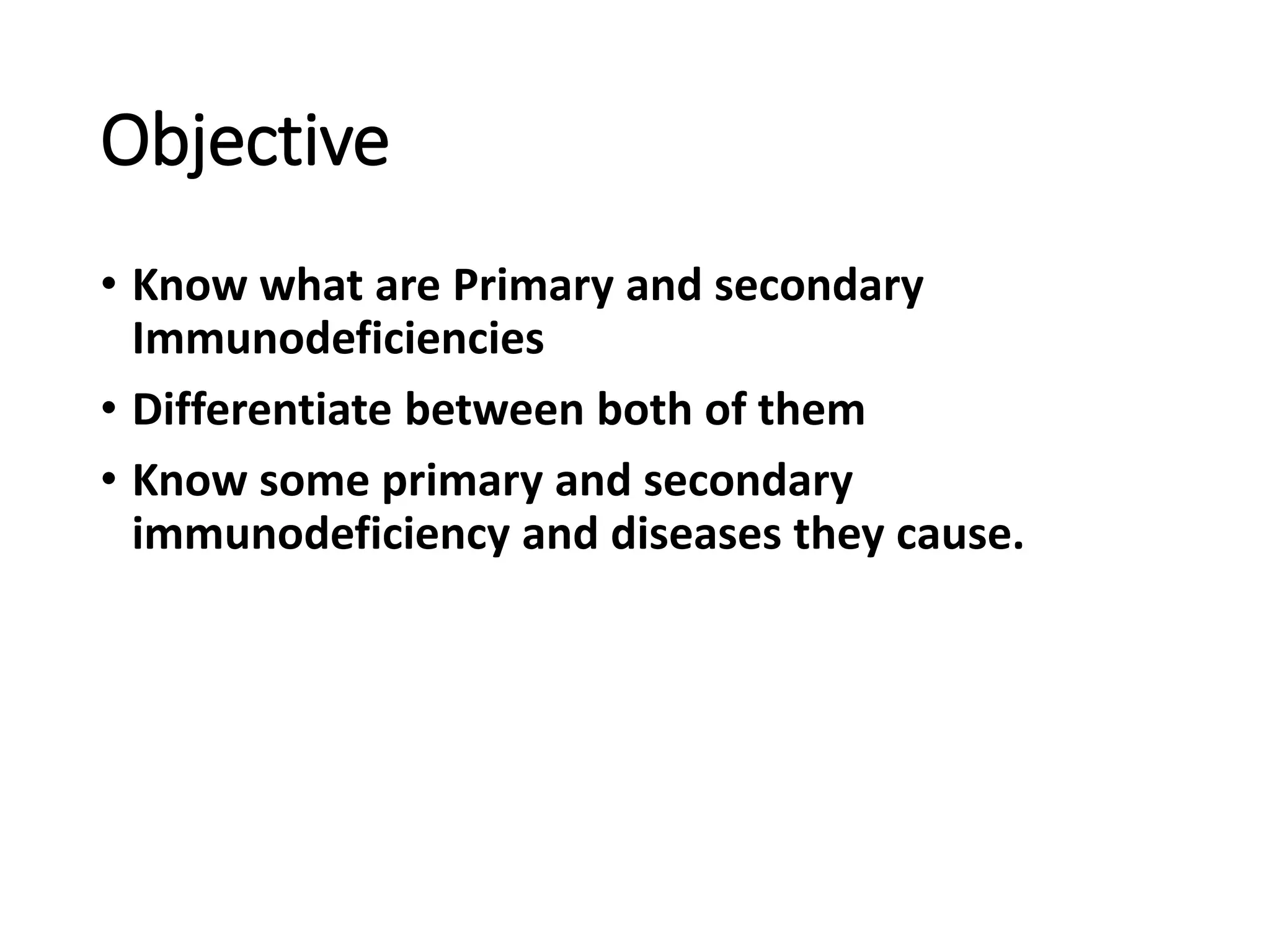 Congenital and Acquired Immunodeficiency | PPTX
