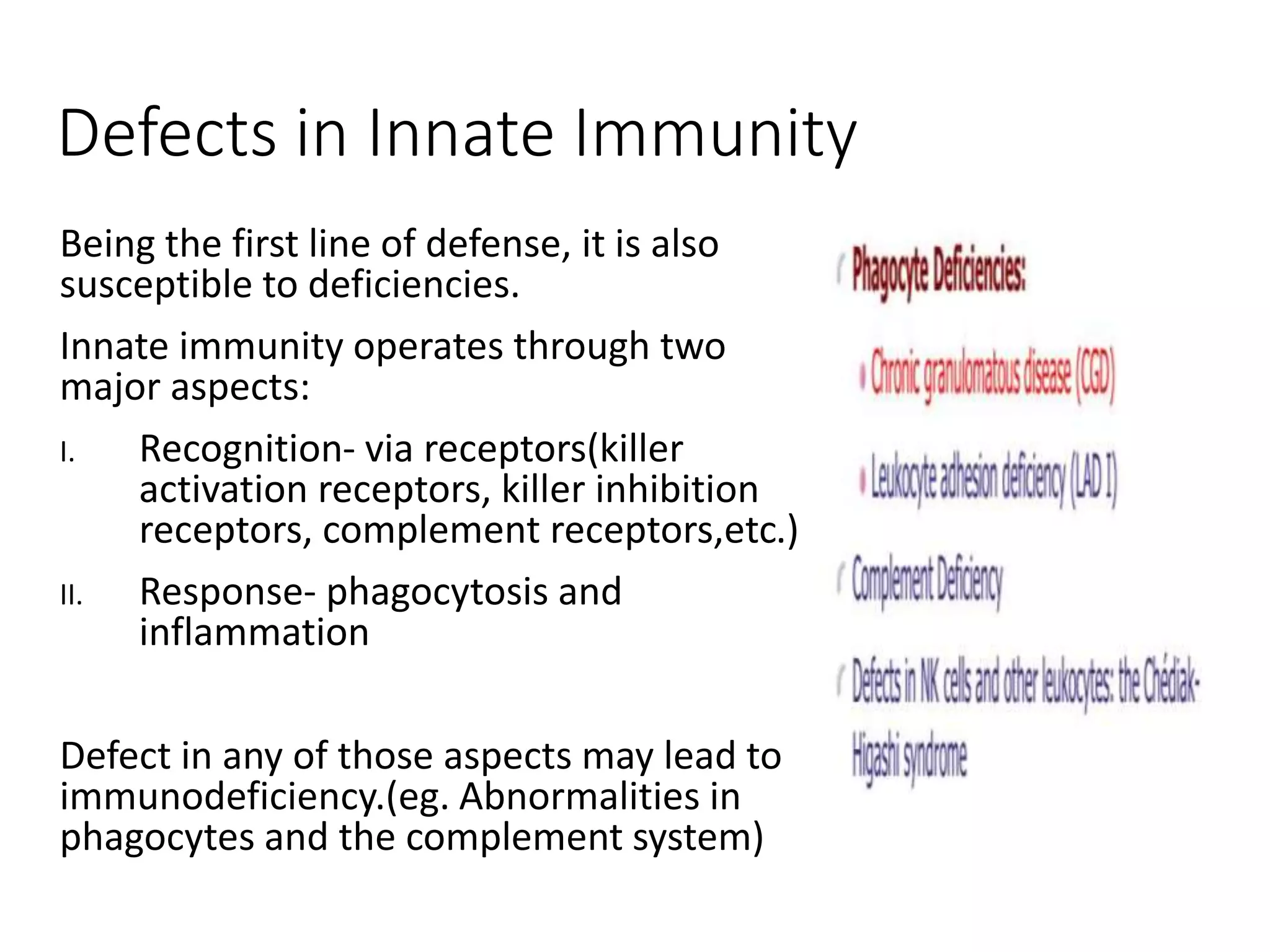 Congenital and Acquired Immunodeficiency | PPTX