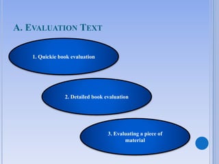 selecting and evaluating materials | PPTX