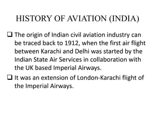 Aviation in india | PPTX