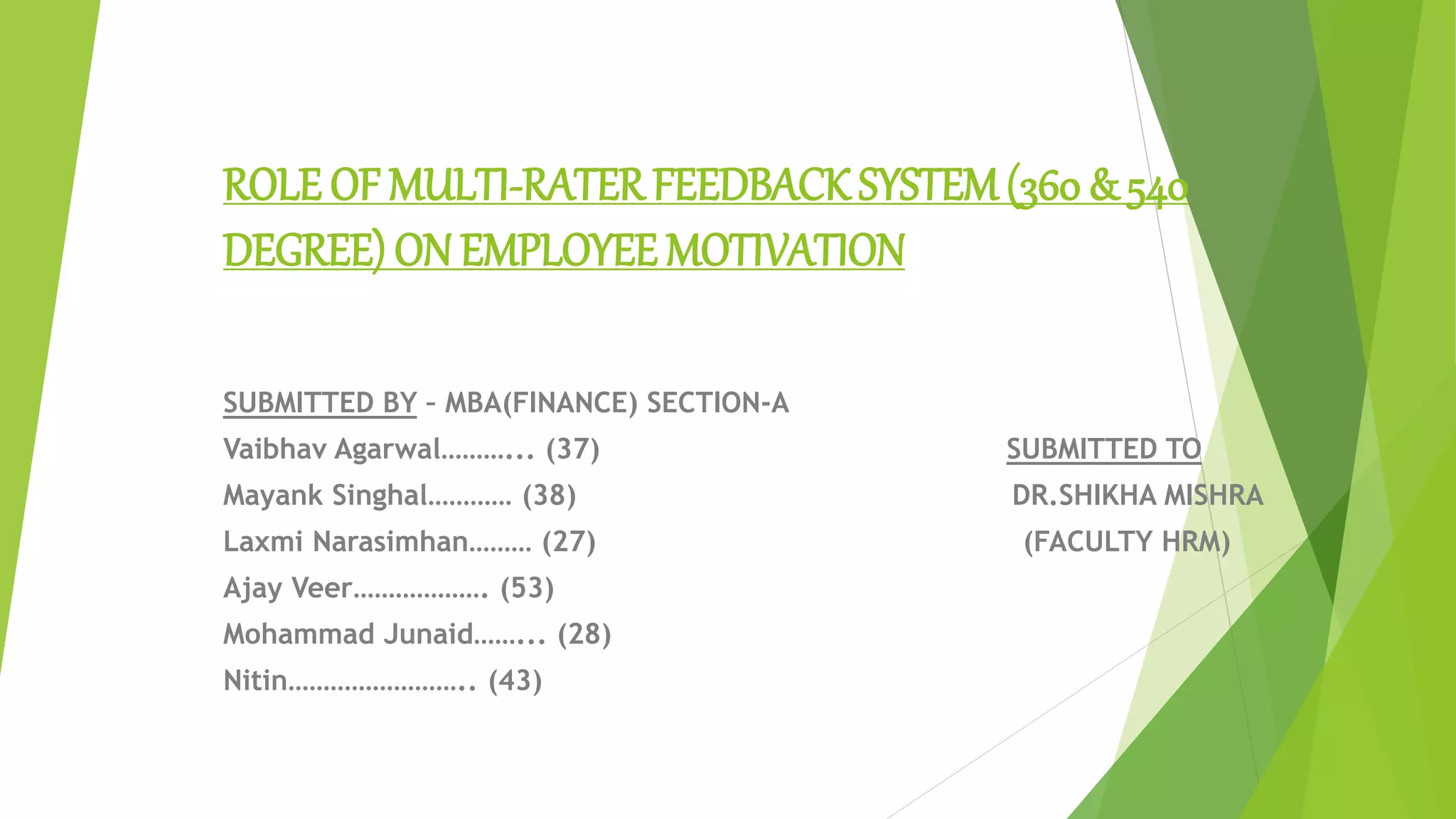 Multi rater feedback system | PPT