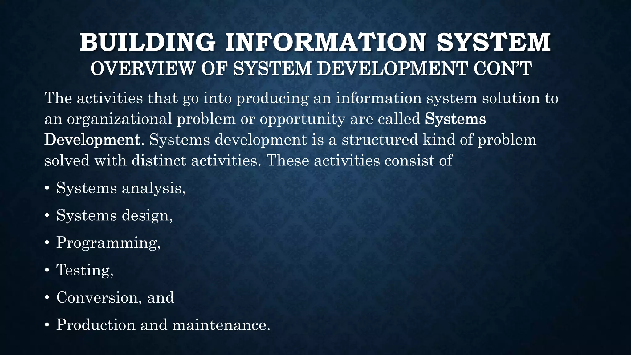 BUILDING INFORMATION SYSTEMS SLIDES | PPTX
