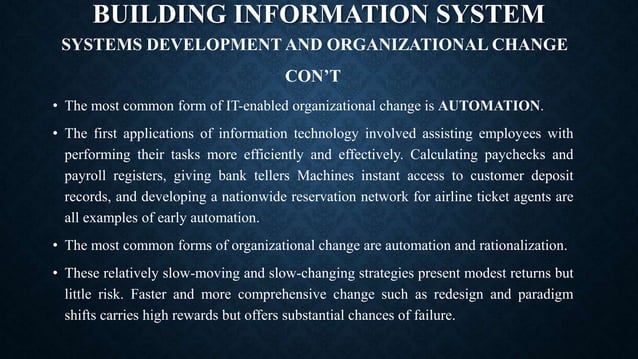 BUILDING INFORMATION SYSTEMS SLIDES | PPTX