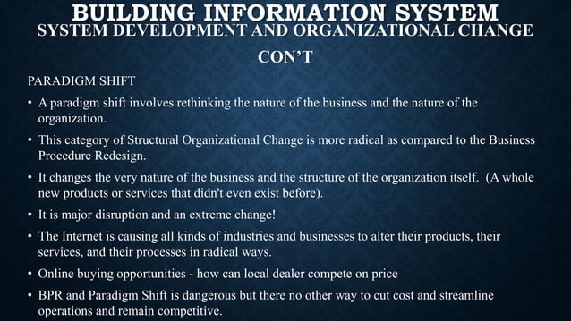 BUILDING INFORMATION SYSTEMS SLIDES | PPTX
