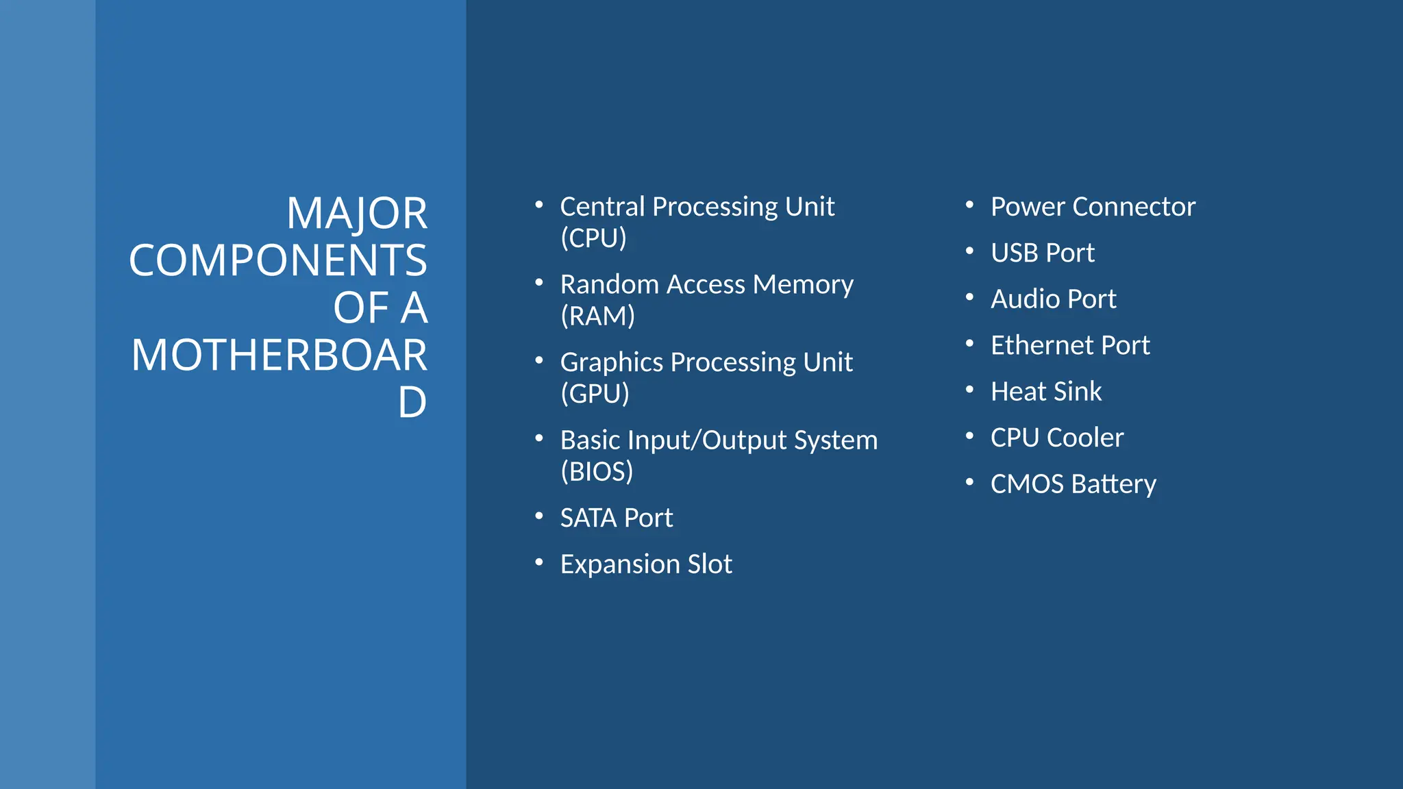 Computer science Group 3 Presentation for motherboard | PPTX