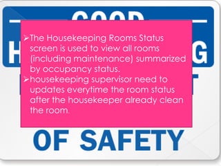 All about housekeeeping | PPTX