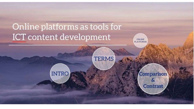 Online platforms as tools for ICT content development | PPT
