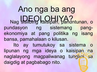 Ideolohiya | PPTX