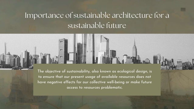 GROUP - 3 (SUSTAINABLE ARCHITECTURE).pptx | Civil Engineering Industry ...