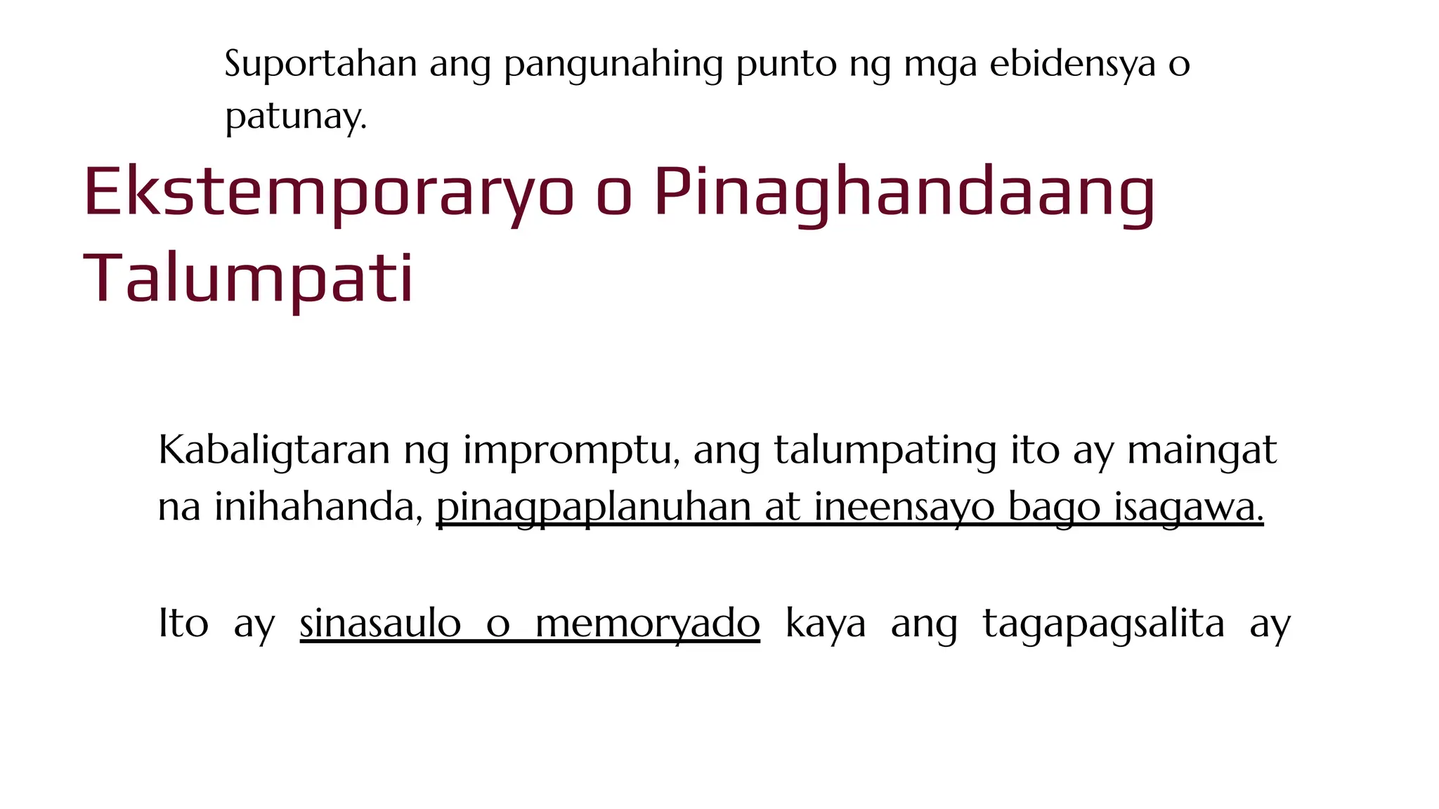 Filipino sa Piling Larangan (Akademik)- TALUMPATI | PDF