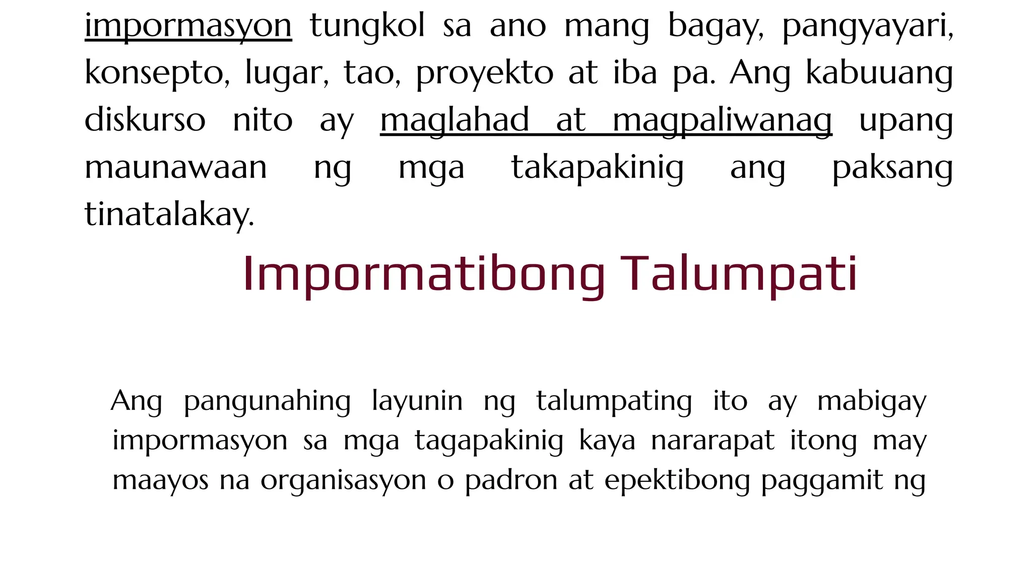 Filipino sa Piling Larangan (Akademik)- TALUMPATI | PDF