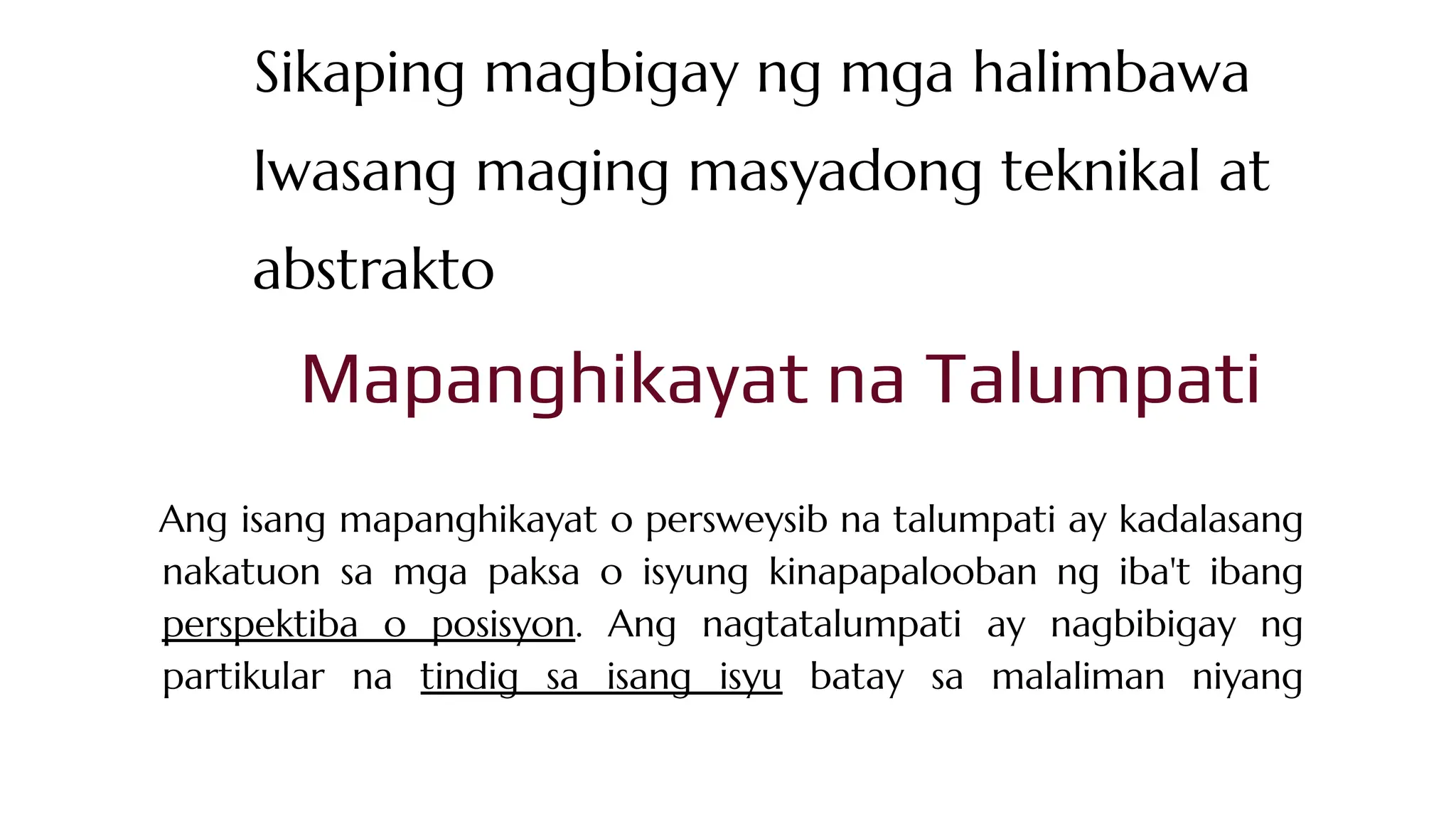 Filipino sa Piling Larangan (Akademik)- TALUMPATI | PDF
