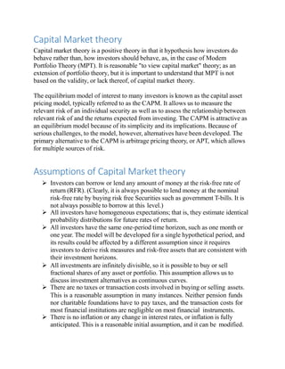 CAPM | PDF