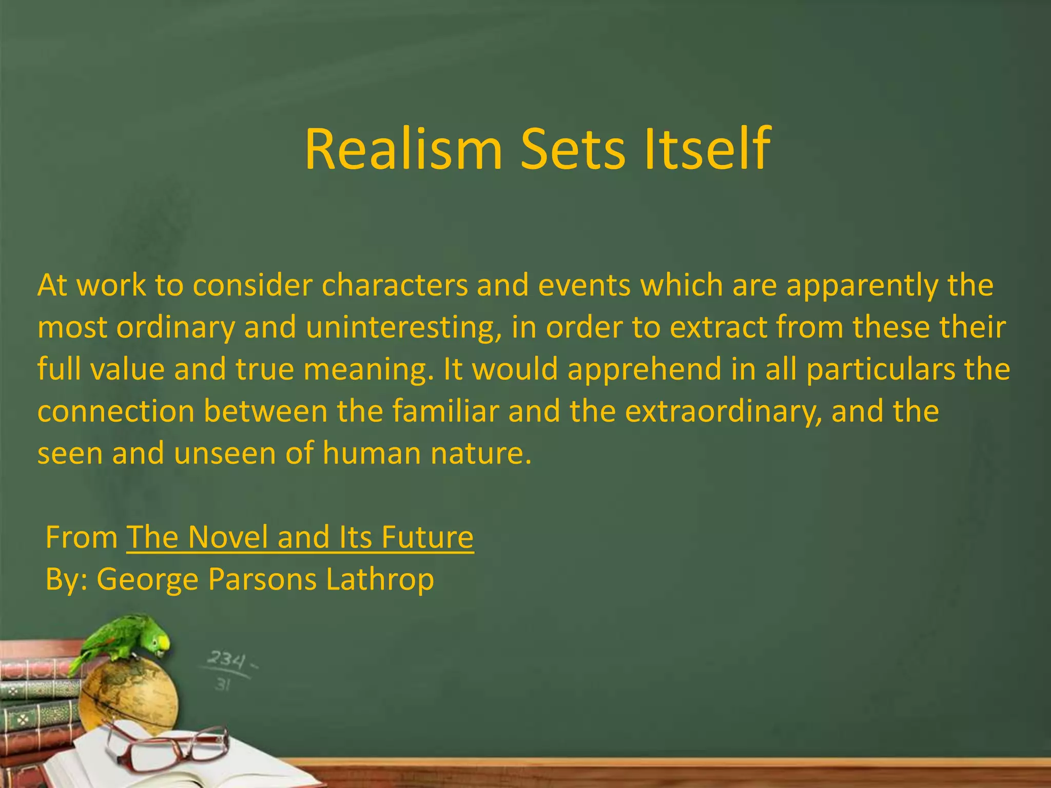 REALISM AND MODERNISM NOVEL | PPTX | Fiction | Books and Literature