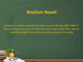REALISM AND MODERNISM NOVEL | PPTX